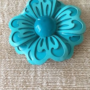Vintage | Jewelry | Vintage Turquoise Enamel Flower Brooch | Poshmark